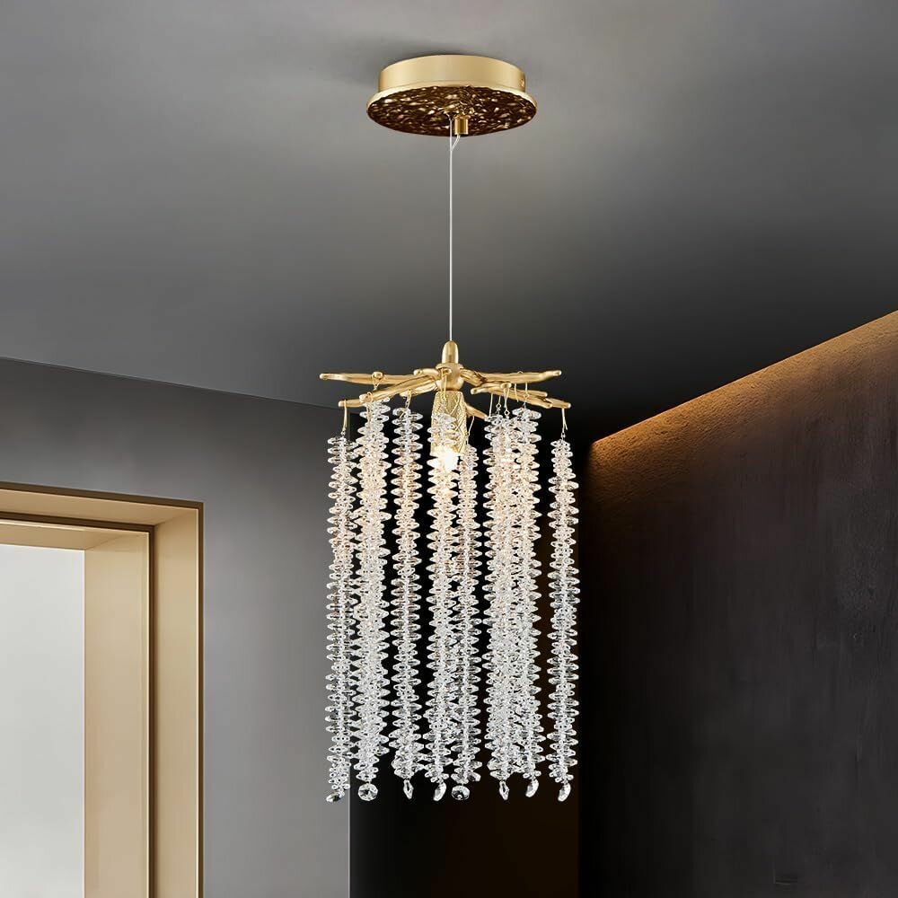 Хрустальная люстра ветка BYX PL215 G9 Золотой/Серебро