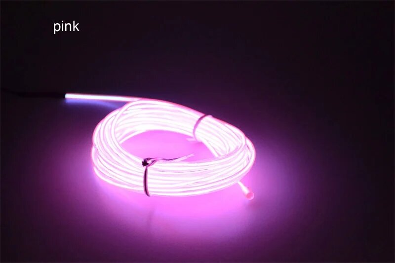 Гибкий розовый LED-провод ERANPO, 5M, водонепроницаемый