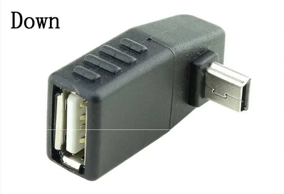 OTG-адаптер USB 5-pin male to USB female 90 градусов down