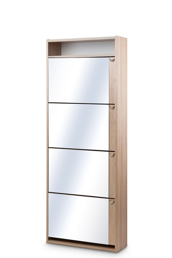 Обувница Комфорт К-4S (Дуб Сонома/Зеркало)