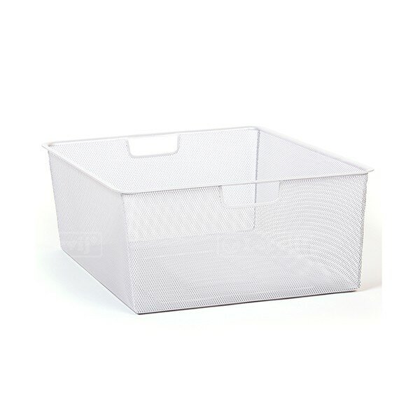Корзина мелкосетчатая 555х410х185 мм белый для хранения белья обуви и хозяйственных мелочей