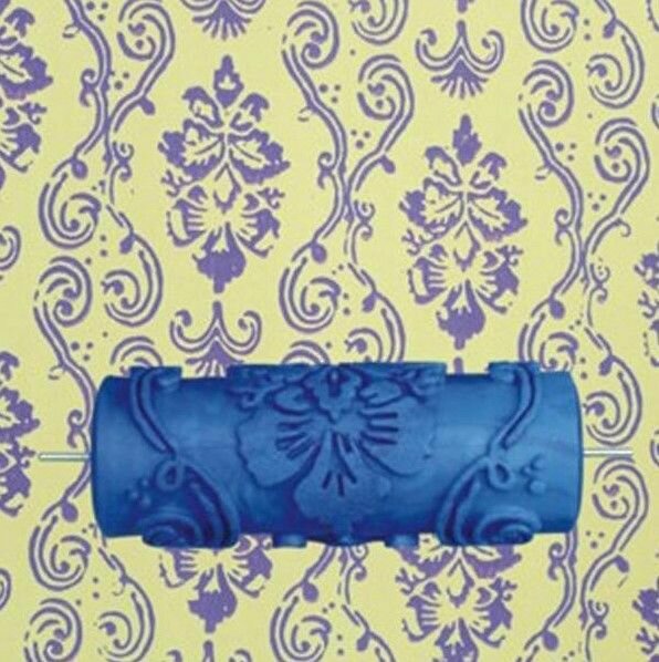 Валик декоративный резиновый жесткий с подставкой STMDecor EL005A (150мм) дамаск EL005A (025Y)