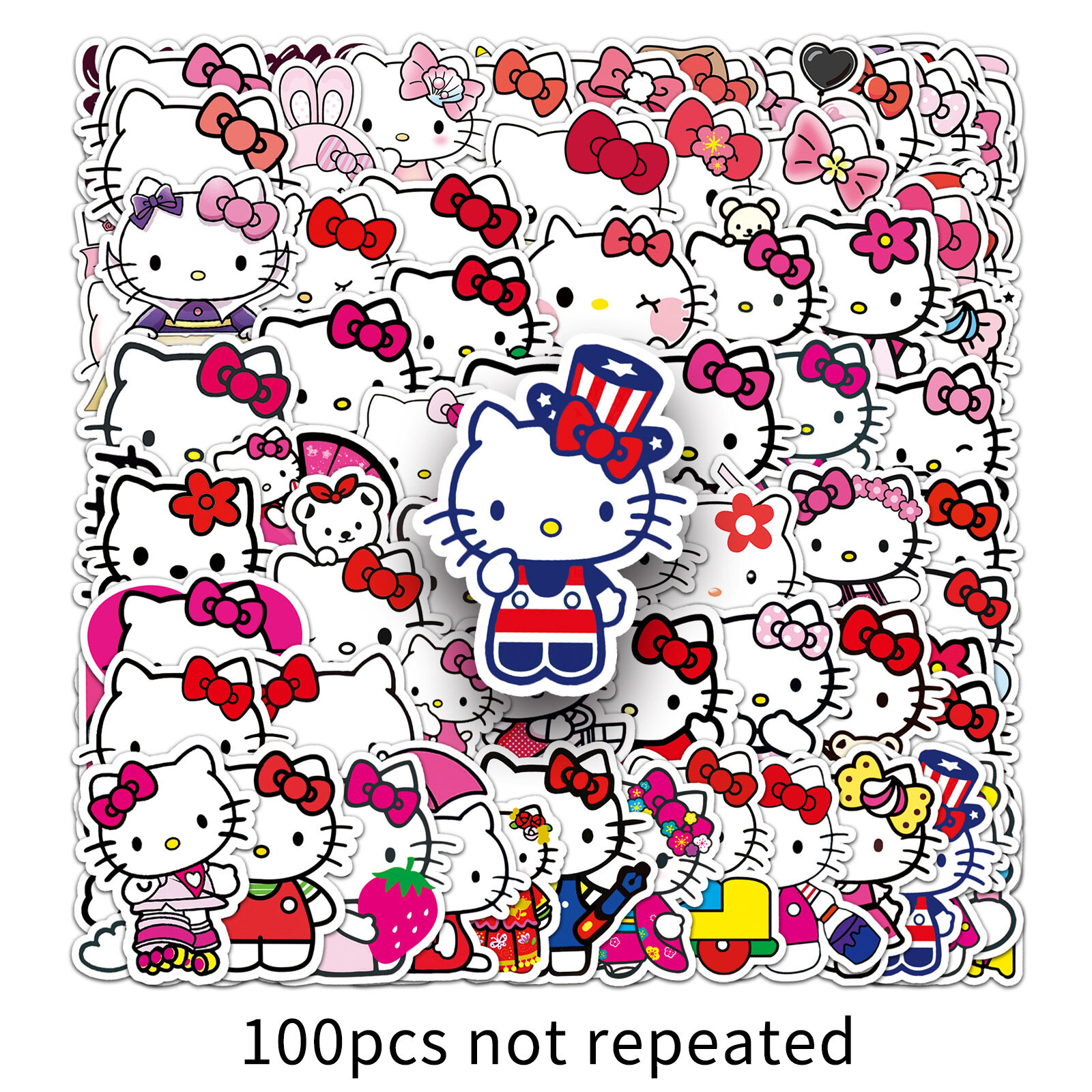 Набор наклеек Hello Kitty, 100 шт