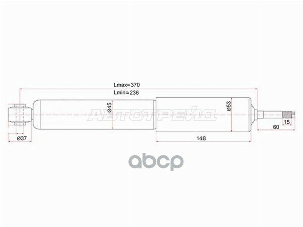 Амортизатор Toyota Hiace 04-20 (Спереди/ Справа=Слева) Sat арт. ST-48511-80107