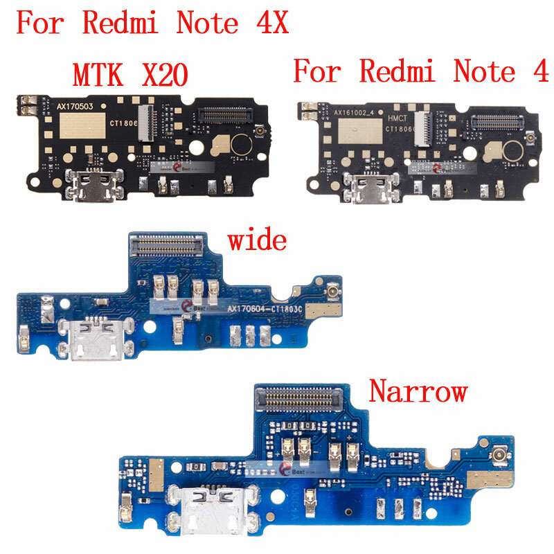 USB-порт для зарядки, разъем для док-станции, гибкий кабель с микрофоном для Xiaomi Redmi NOTE 4 / Redmi NOTE 4X