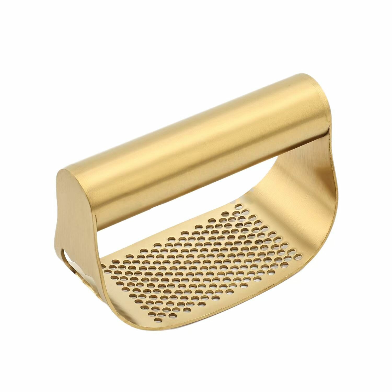 Чесночный пресс из нержавеющей стали с эргономичной ручкой для быстрого измельчения чеснока на кухне — удобно!