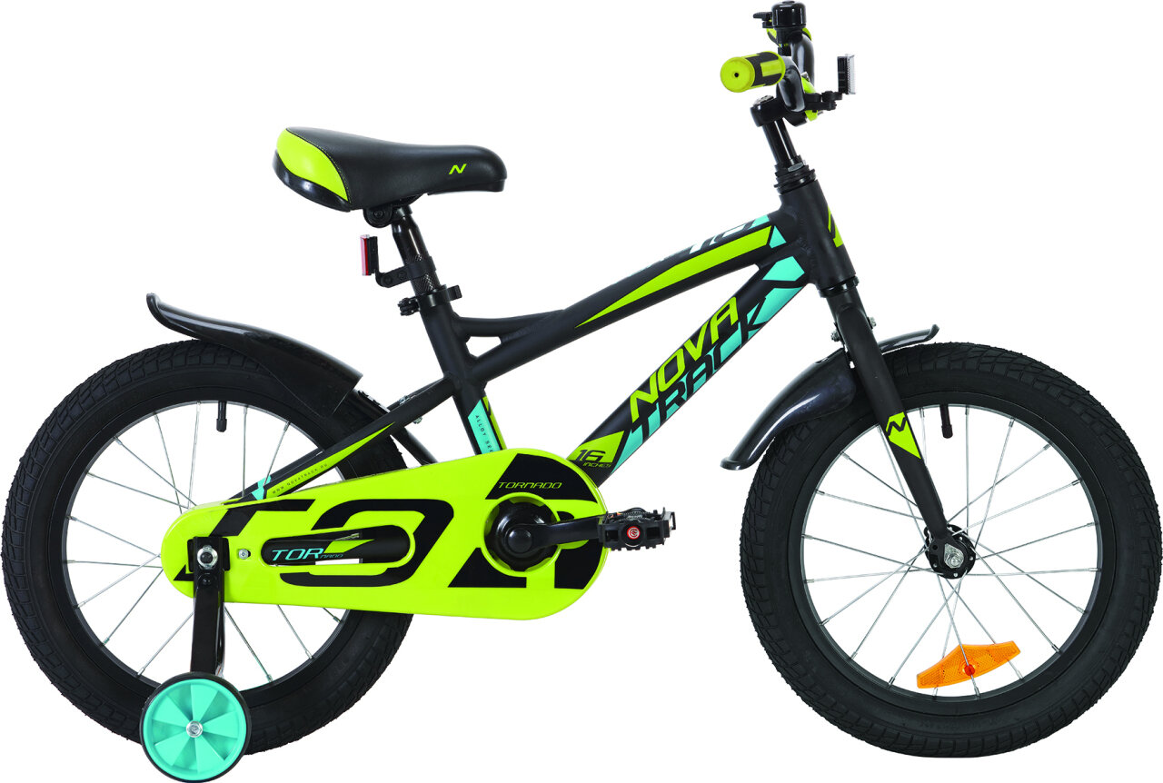 Детский велосипед Novatrack Tornado 16" (2019) 16 Черный (101-115 см)