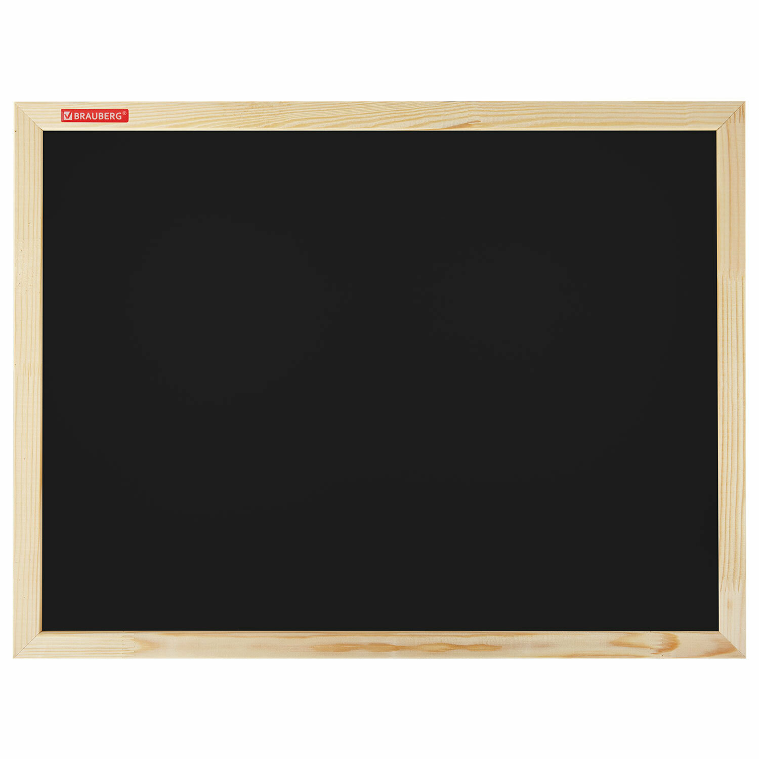 Доска для мела магнитная 45х60 см, черная, деревянная рамка, BRAUBERG "Wood", 238802