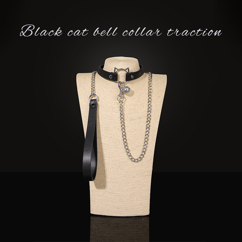 SM секс игрушки кошачий колокольчик ошейник тяга веревка ожерелье взрослый альтернативный секс игрушки пара обучение наказание