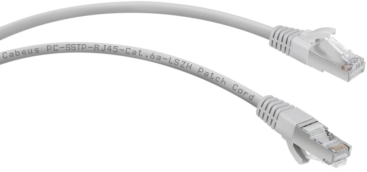 Патч-корд Cabeus 0.3м (PC-SSTP-RJ45-Cat.6a-0.3m-LSZH)