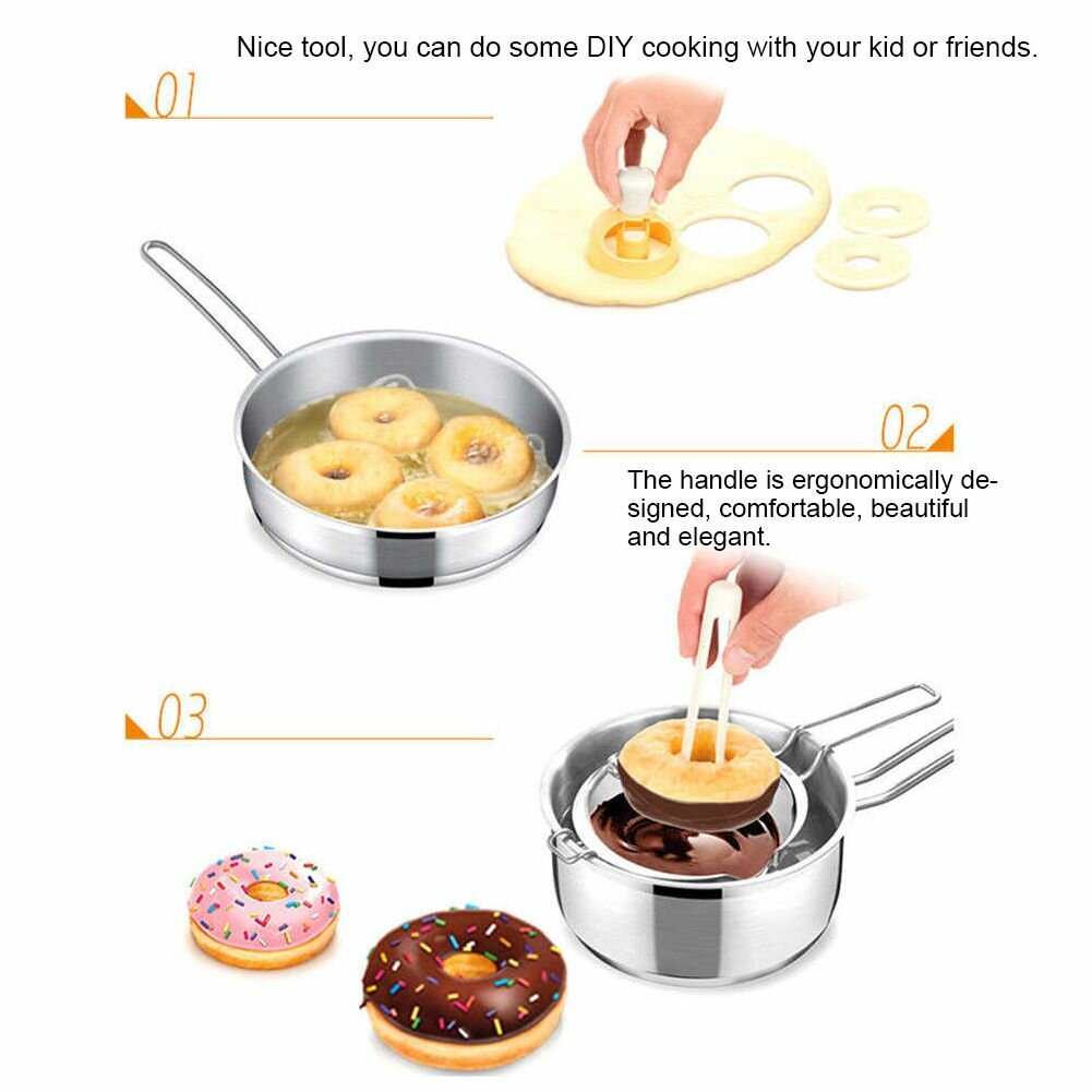 Пластиковая форма для изготовления пончиков, помадка, торт, хлеб, десерты, форма для выпечки, DIY резак для пончиков с плоскогубцами