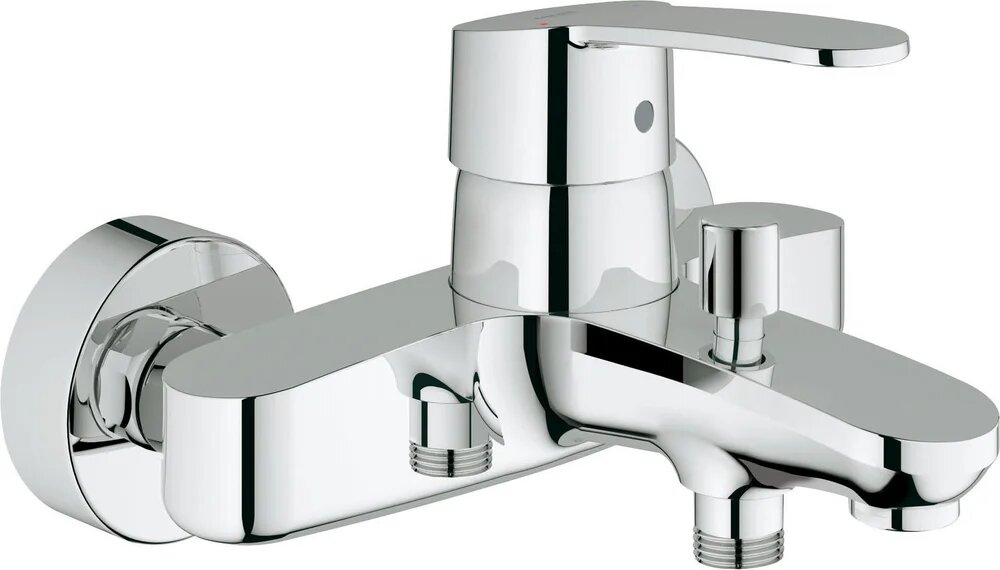 Смеситель для ванны с душем Grohe Eurostyle Cosmopolitan 33591002 настенный, однорычажный, хром, глянцевый, латунный, без лейки, с керамическим картриджем