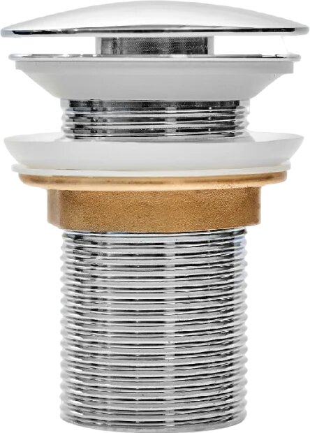 Донный клапан для раковины IDDIS Optima Home OPHG000i88 без перелива, хром, глянцевый, с системой клик-клак, латунный