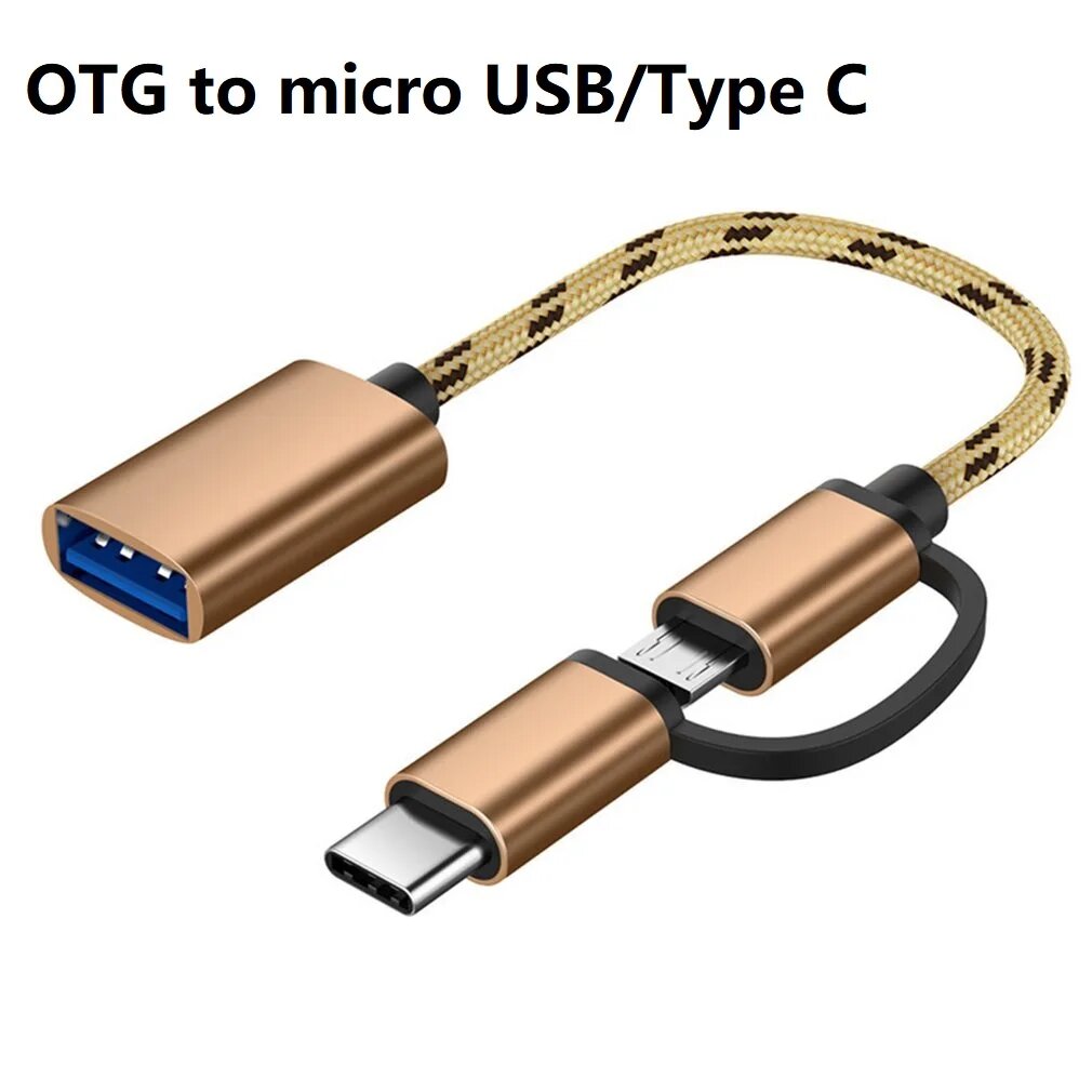 18 см OTG-Micro USB Type-C Кабель-переходник USB C типа C «папа» к USB 3.0 A «мама» OTG Кабель-переходник для передачи данных для мобильных телефонов
