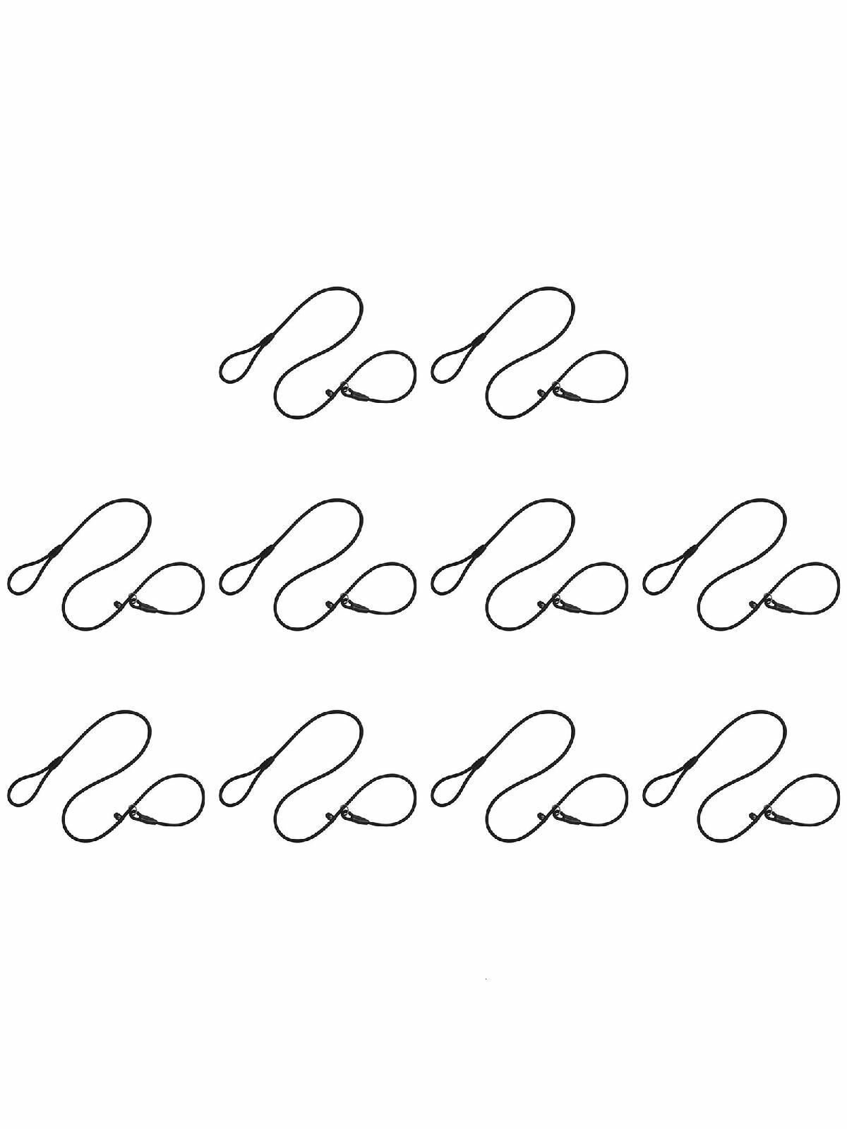 Фурнитура для ошейников и поводков,10 шт, взрывозащищенная цепочка punch p, защита от разрыва, поводок для собак-черный-1x130 см