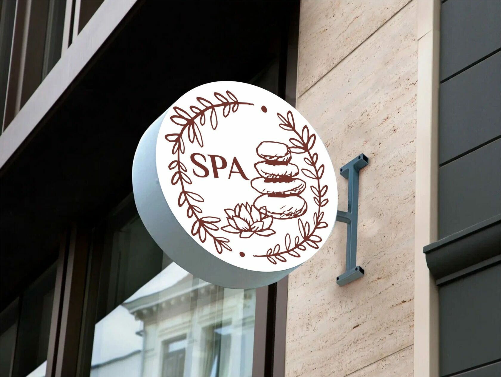 Вывеска круглая SPA (СПА)