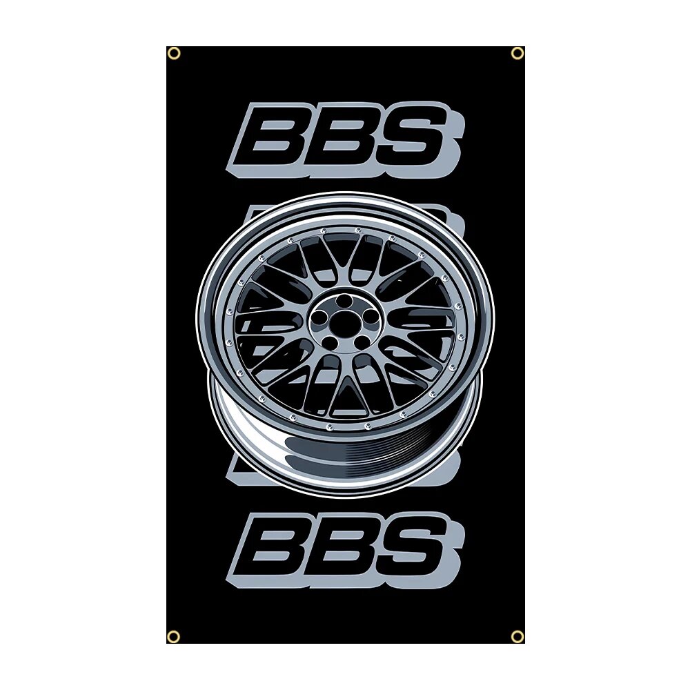 Спортивный баннер JimonFlag 90x150 см Черный, 60 х 90 см, 4 Grommets