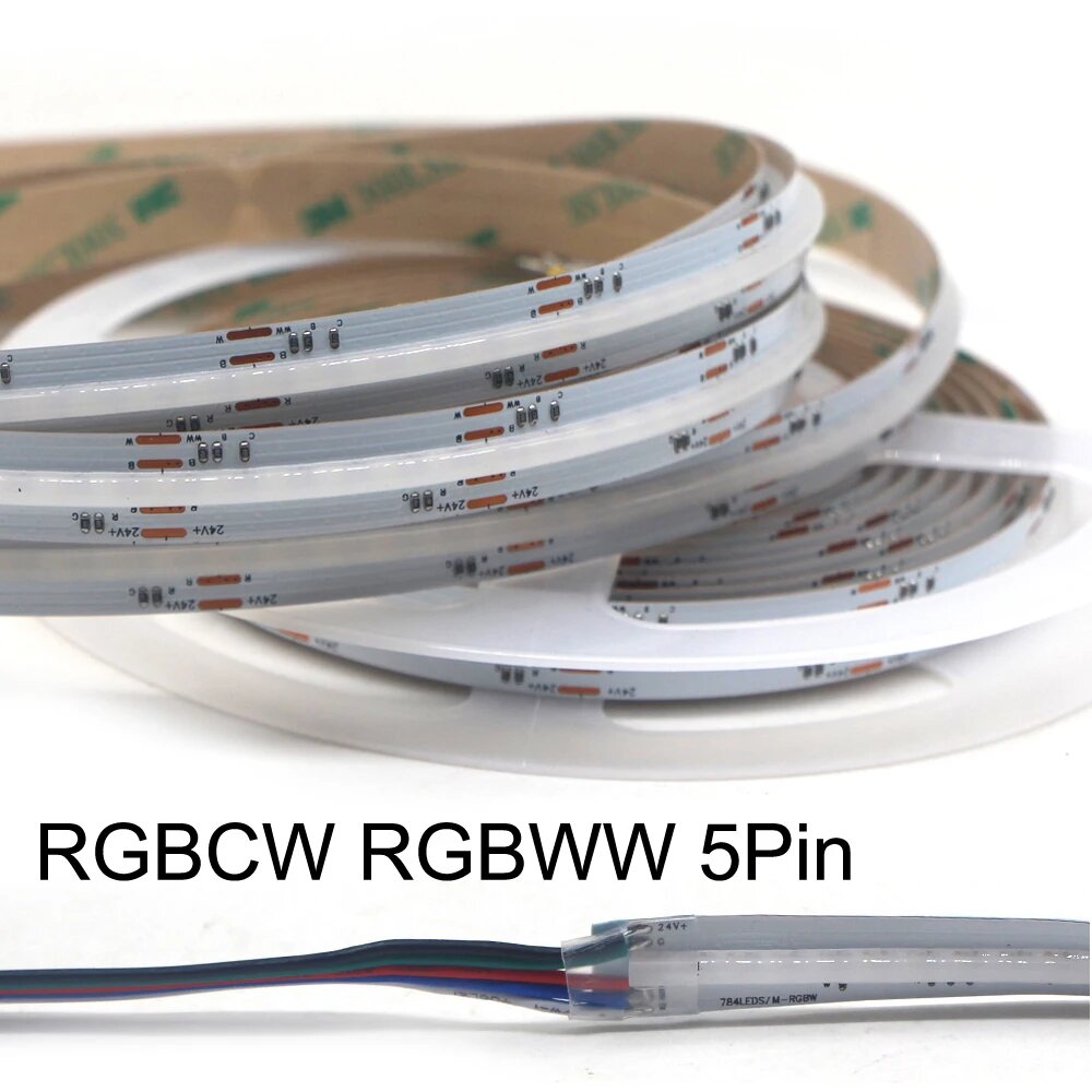 RGBW COB светодиодная лента Viktorovna 784 светодиода/м 24В 4m 1 Ends, RGBWW, non waterproof