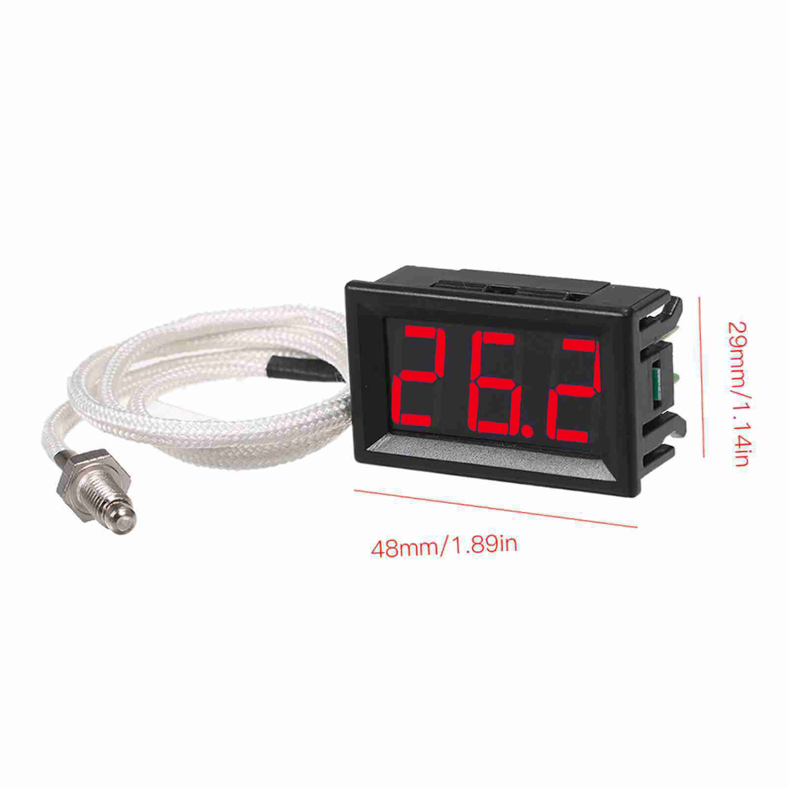 XH-B310 Industrial Digital Thermometer 12V Temperature Meter K-type M6 Thermocouple Tester -30~800℃ Thermograph High Accuracy with LED-Display