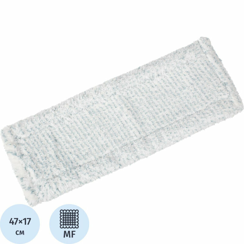 Насадка МОП для швабры-флаундера плоской York Magnetic микрофибра 47x17 см белая, 1596064