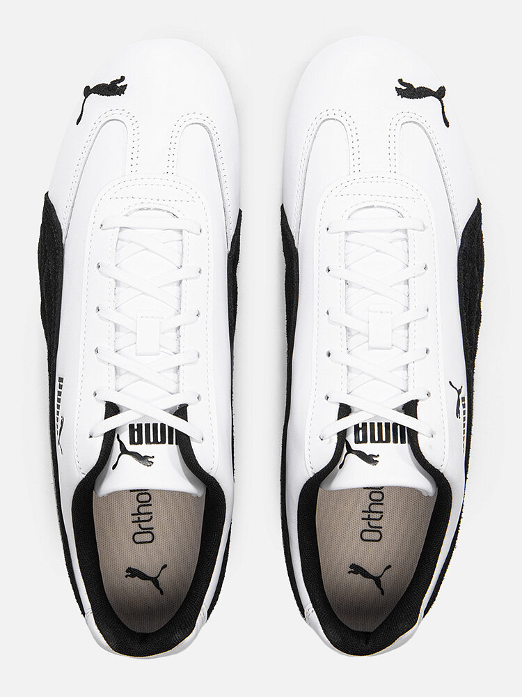 Кроссовки PUMA Speedcat Leather, полнота 6 (RU)/ на среднюю стопу, размер 39, белый/черный — фото 1