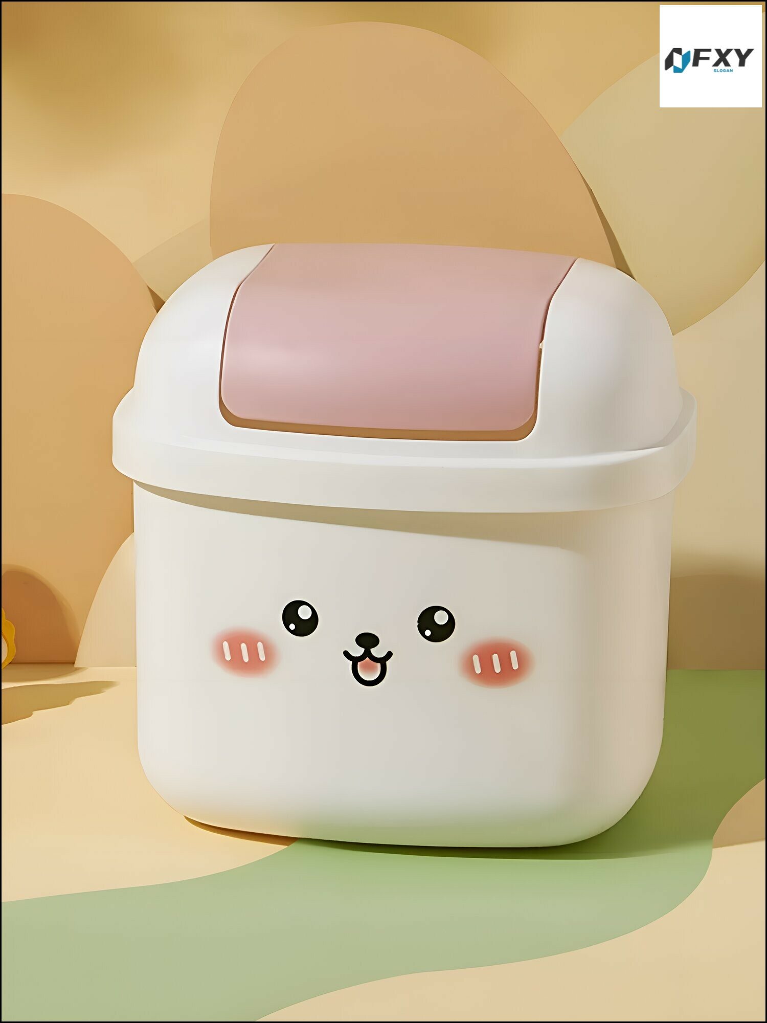 Эксклюзивная настольная урна Bunny с крышкой белоснежного оттенка