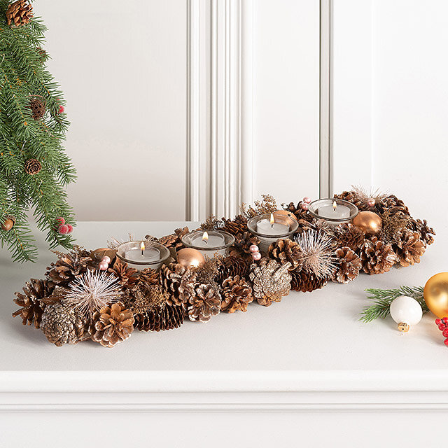 Подсвечник из шишек Лесное Очарование 54 см, Edelman, 1117409