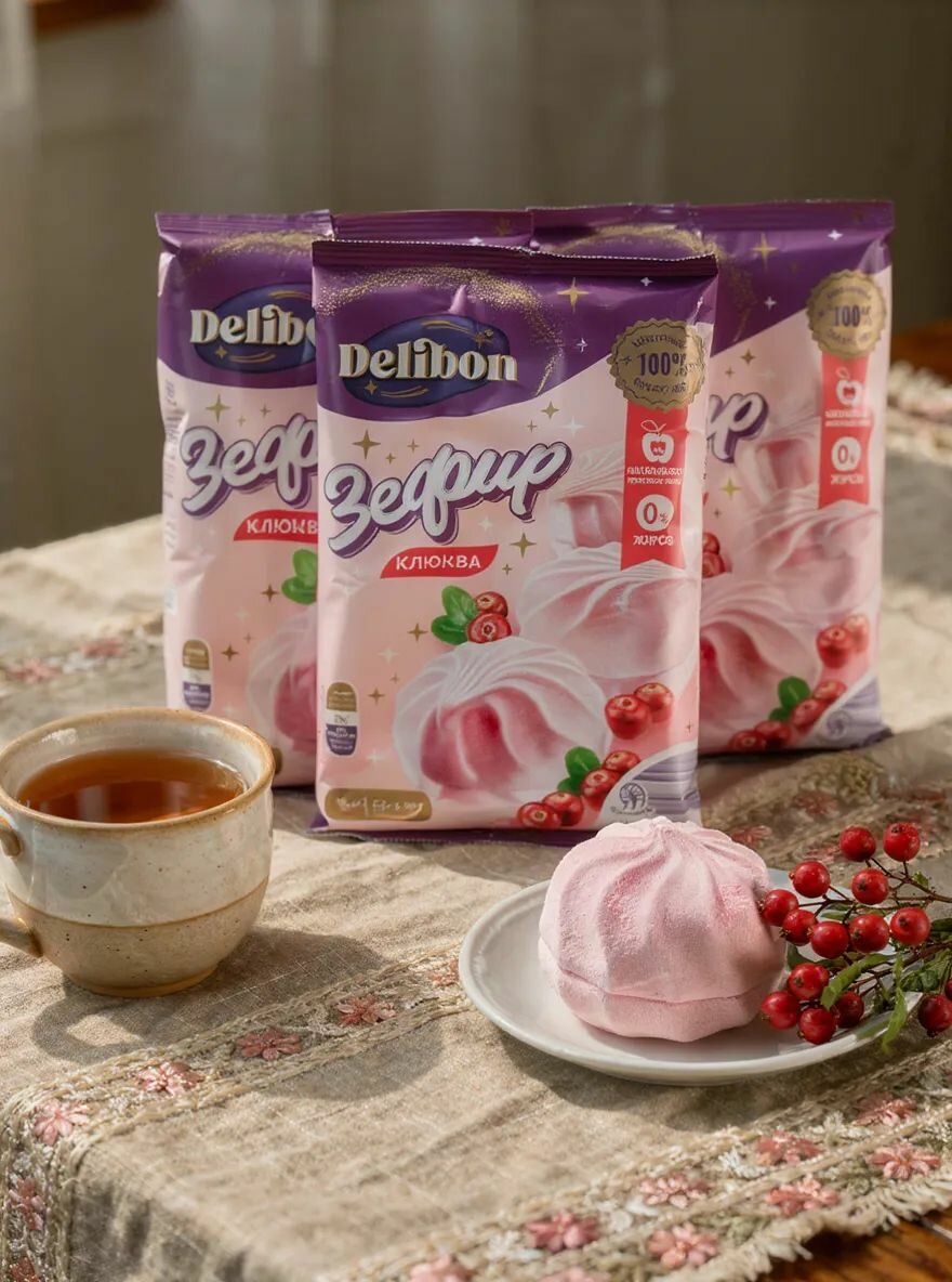 Зефир DELIBON Клюква 3 шт. по 310 гр.