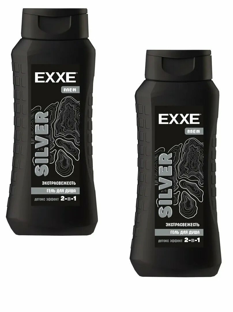 Гель Exxe Men для душа 2в1 "Экстрасвежесть" Silver, 400 мл 2шт