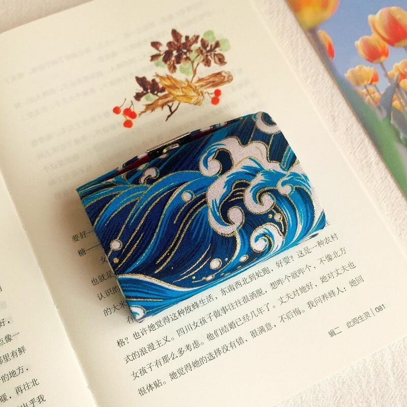 Портативный футляр для помады с зеркалом, миниатюрная подарочная коробка ручной работы в японском винтажном стиле, защитный чехол для помады.