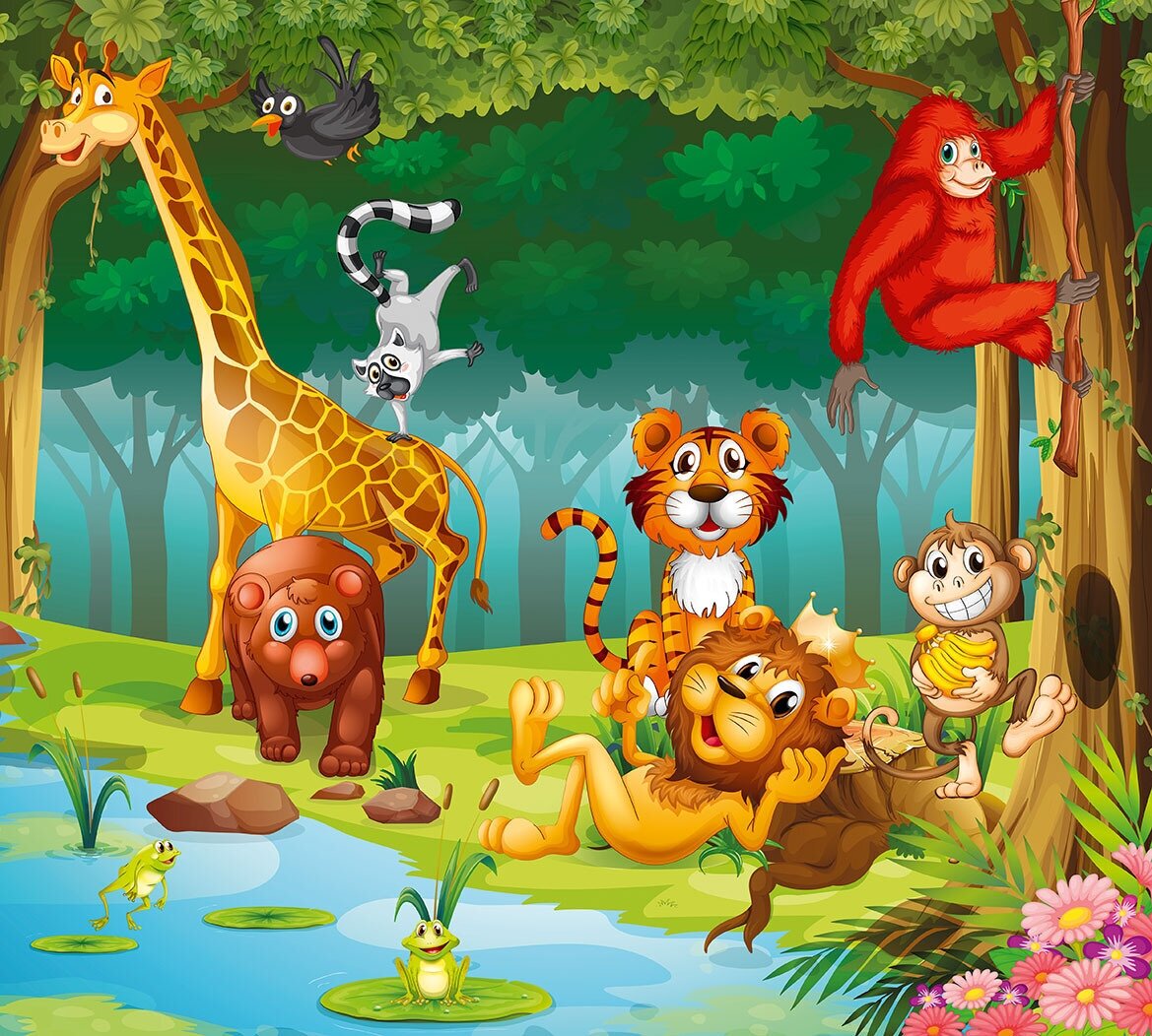 Фотообои флизелиновые с виниловым покрытием Ф 158 Джунгли 300х270см