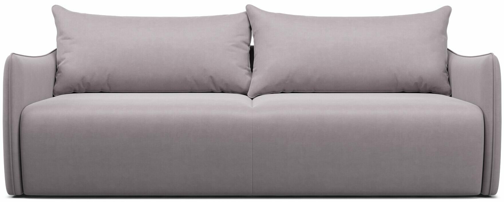Диван кровать Нико, прямой, раскладной Еврокнижка 216х105 Велюр Velutto 9 серый