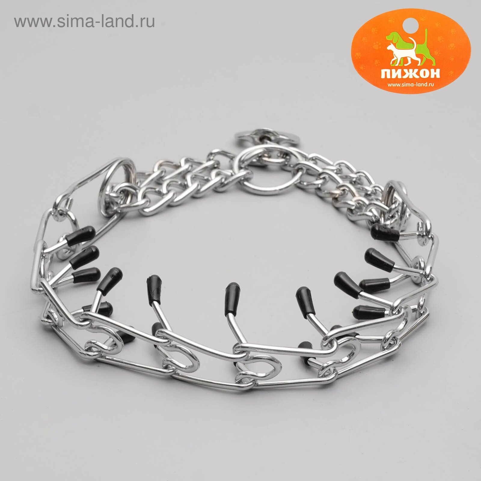 Ошейник - полуудавка строгий с защитными колпачками, 3 мм х 50 см, 2174381