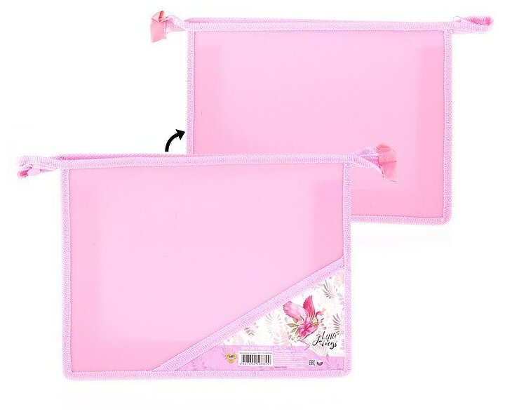 Папка для тетрадей А5 мол. сверху, пластик, с угол, ПМ-А5-02, красивый фламинго