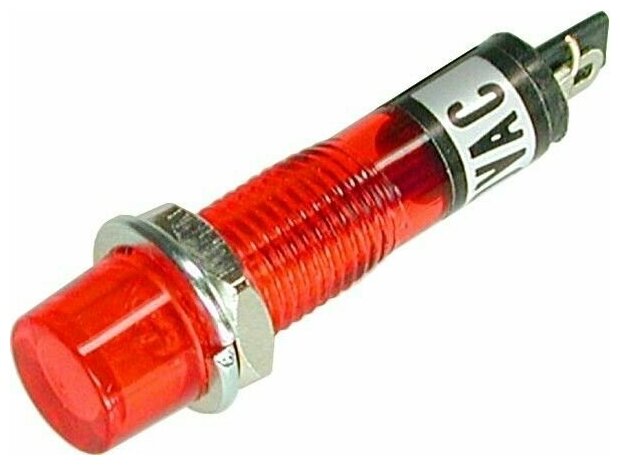 L-814R, Светодиод с держателем красный 220V / 3 штуки