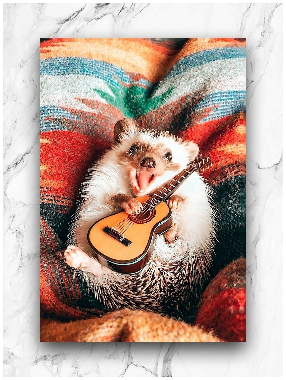 Картины для интерьера на холсте 40х60 см/ Ежик