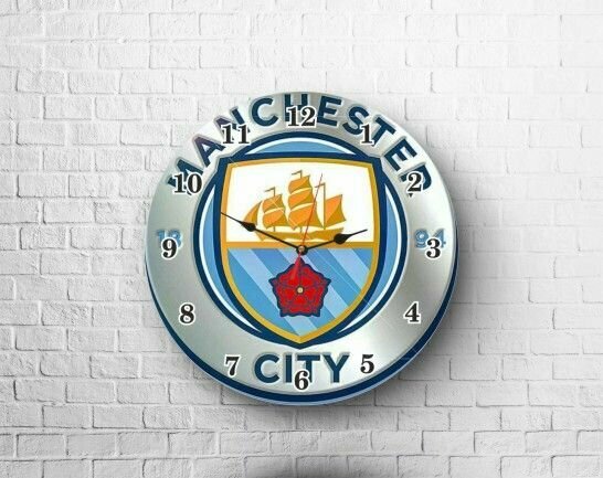 Часы настенные GOODbrelok круглые 20 см Манчестер Сити, Manchester City - 0007