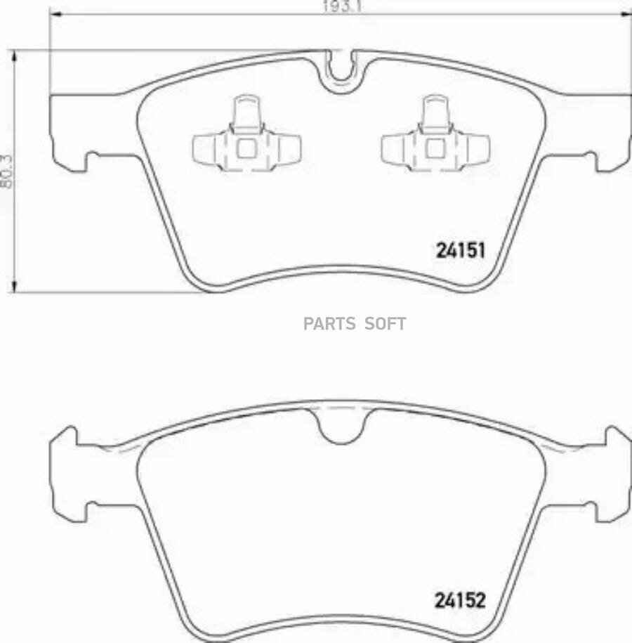 P50115 BREMBO Колодки торм. пер. MB GL/M-Class (X164/W164) 3.0-5.5 06->