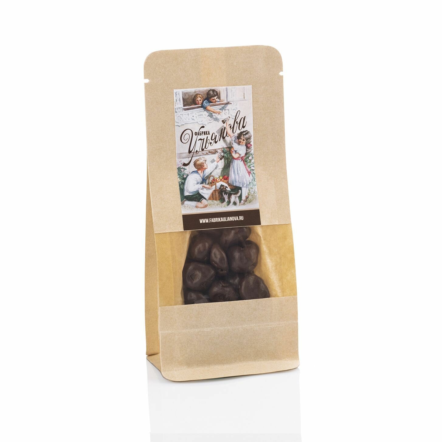 Драже вишня вяленая в шоколаде Фабрика Ульянова, 100г