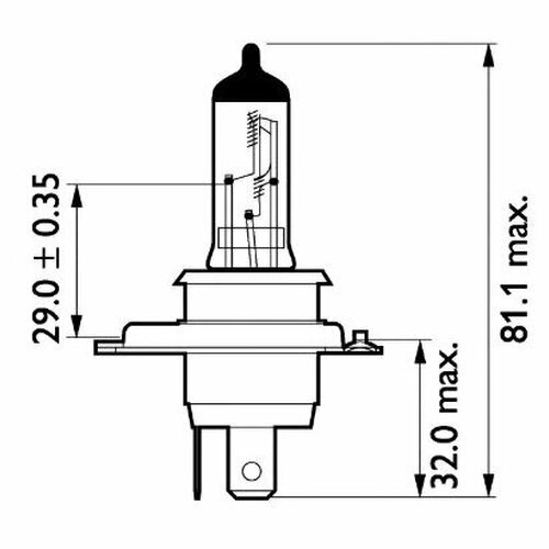 Лампа накаливания Philips 13342MDB1 для Mercedes T1TN, T1TN C , T2LN1 , T2LN1 C