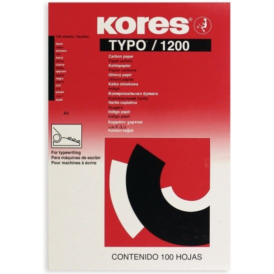 Бумага копировальная Kores черная 1200 пачка 100л. '7528492