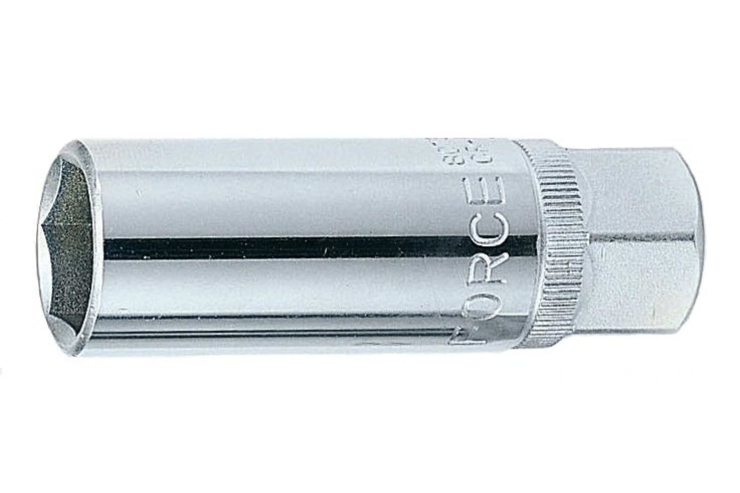 Головка свечная 1/2" шестигранная с резинкой 18 мм FORCE 807418