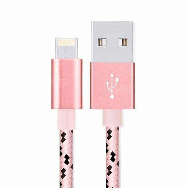 Двухсторонний универсальный кабель Lightning + Micro USB, Hoco X3 Multipurpose Cable, розовый