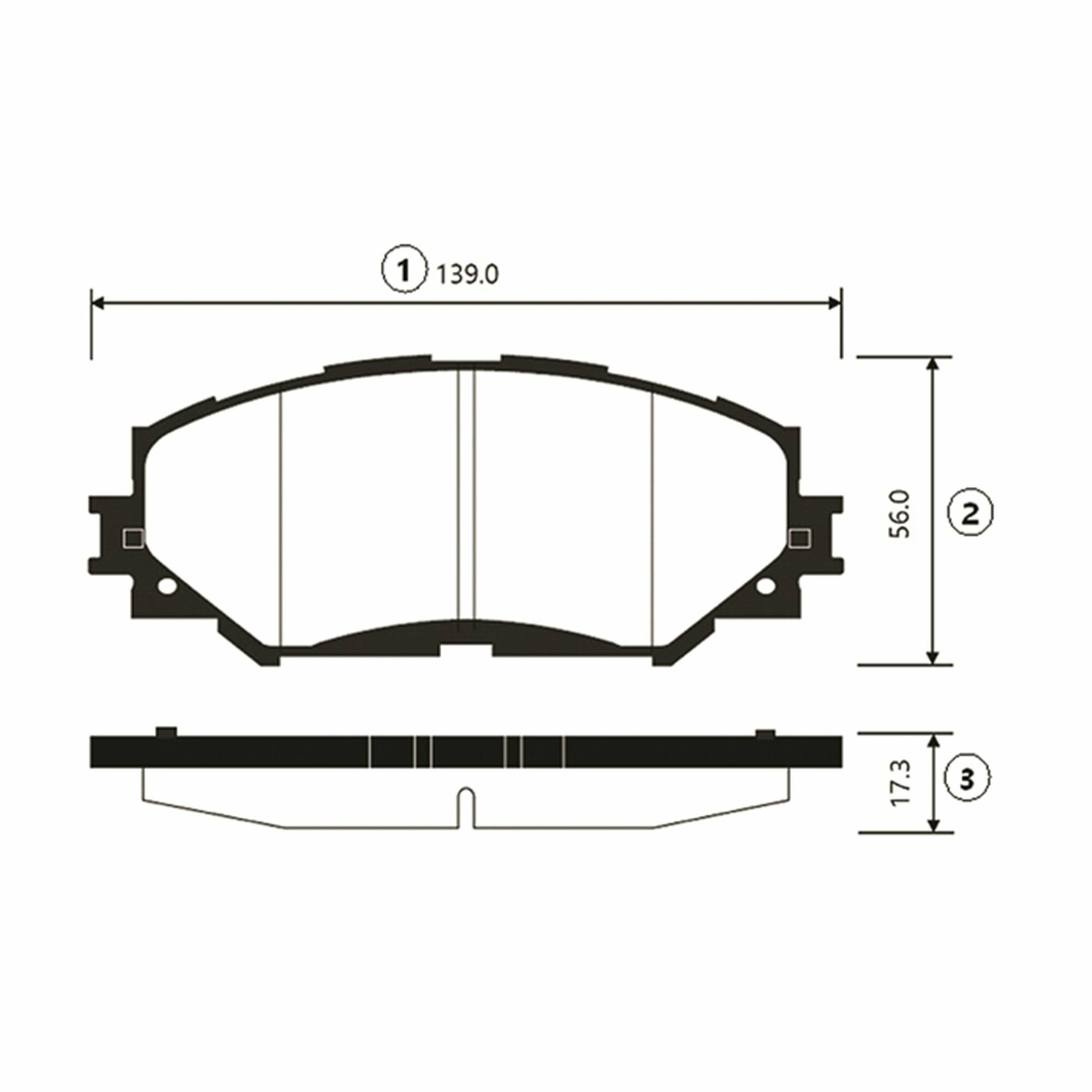 Колодки тормозные Тойота Аурис Королла Рав 4TOYOTA AURIS 1.4-1.6 07-/COROLLA 1.4 07-/RAV 4 06- передние Комплект 4 шт
