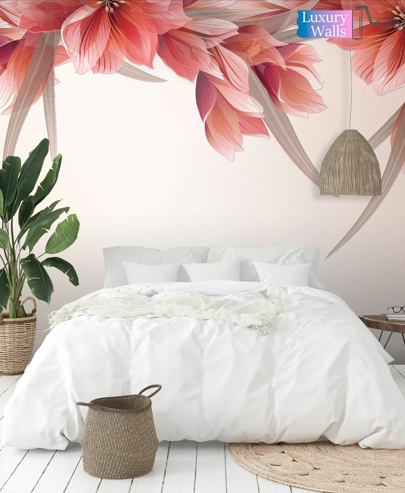 Фотообои 3d на стену флизелиновые Цветы 300х270 см Luxury Walls AM15703