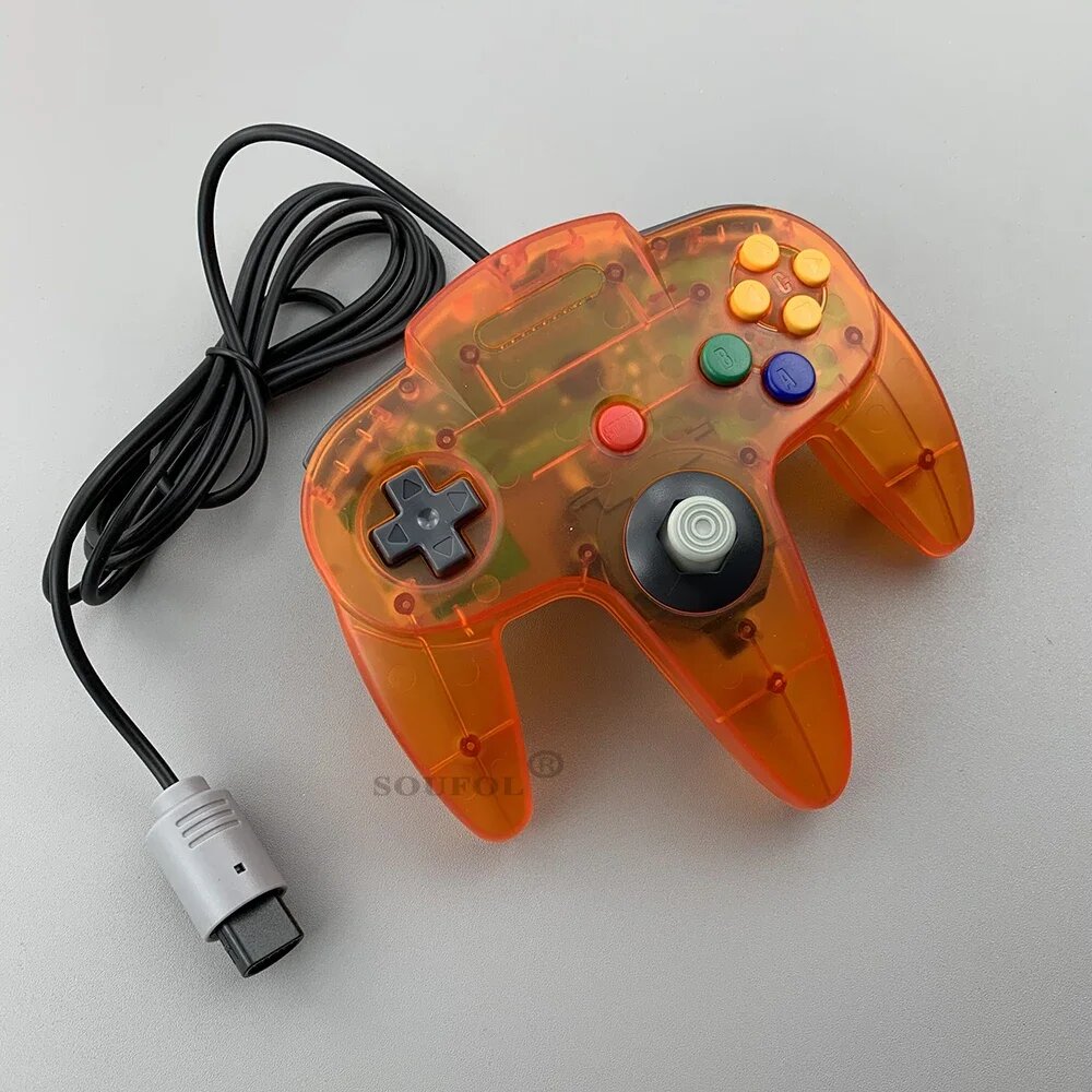 Проводной геймпад для Nintendo 64, Transparent Orange