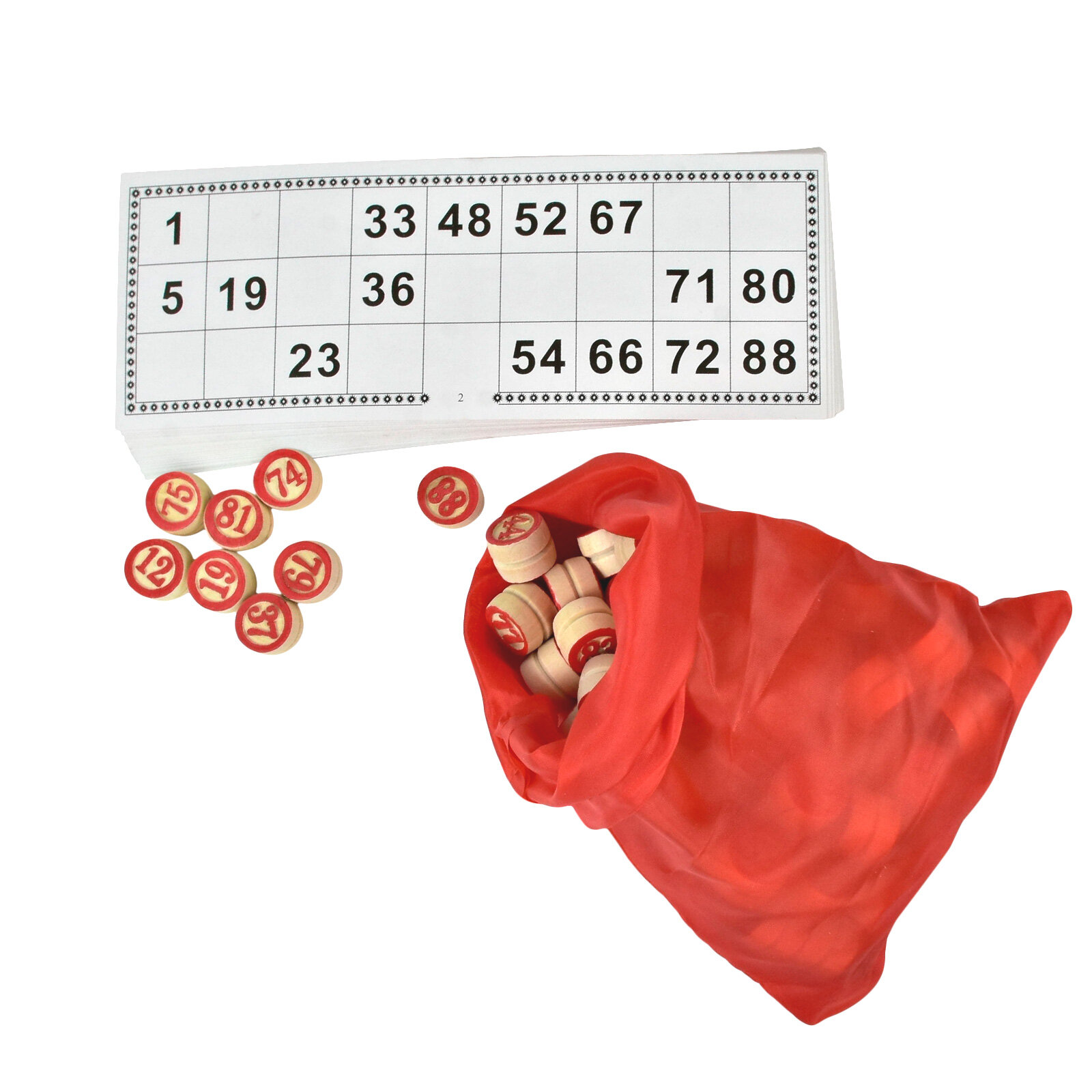 Набор для игры в лото (упаковка PVC) P9090, 90 бочонков, 24 карточки