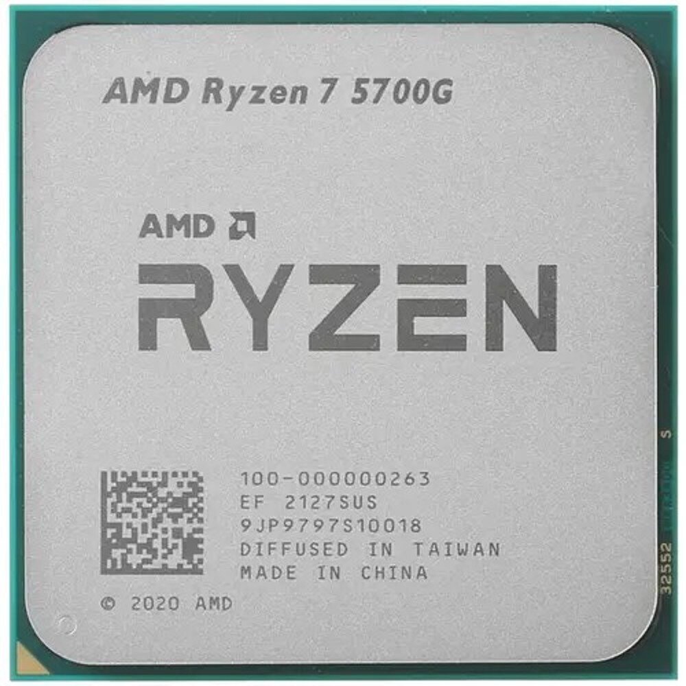 Процессор CPU AMD Ryzen 7 5700G OEM (100-000000263)3,80GHz, Turbo 4,60GHz, Vega 8 AM4