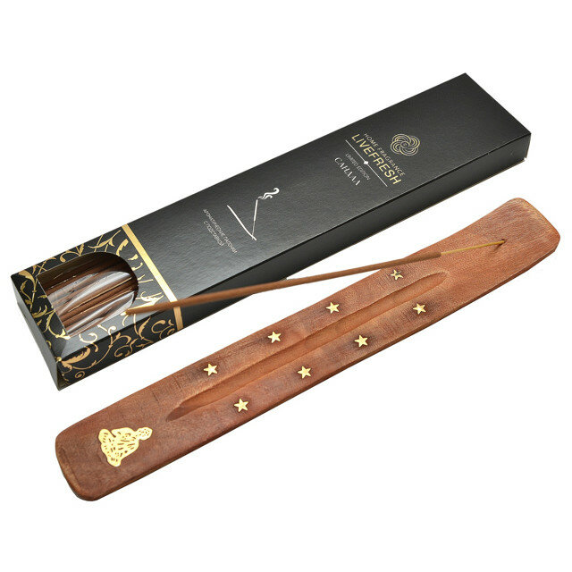 LIVEFRESH Палочки ароматические Сандал с прямоугольной подставкой 25 шт для интерьера дома