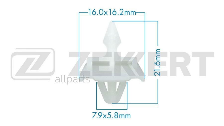 ZEKKERT BE-2910 Клипса крепёжная Mercedes-Benz (миним. кол-во заказа 10 шт)